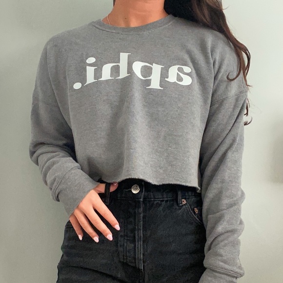 Bella Canvas | Tops | Alpha Phi Cropped Crewneck | Poshmark